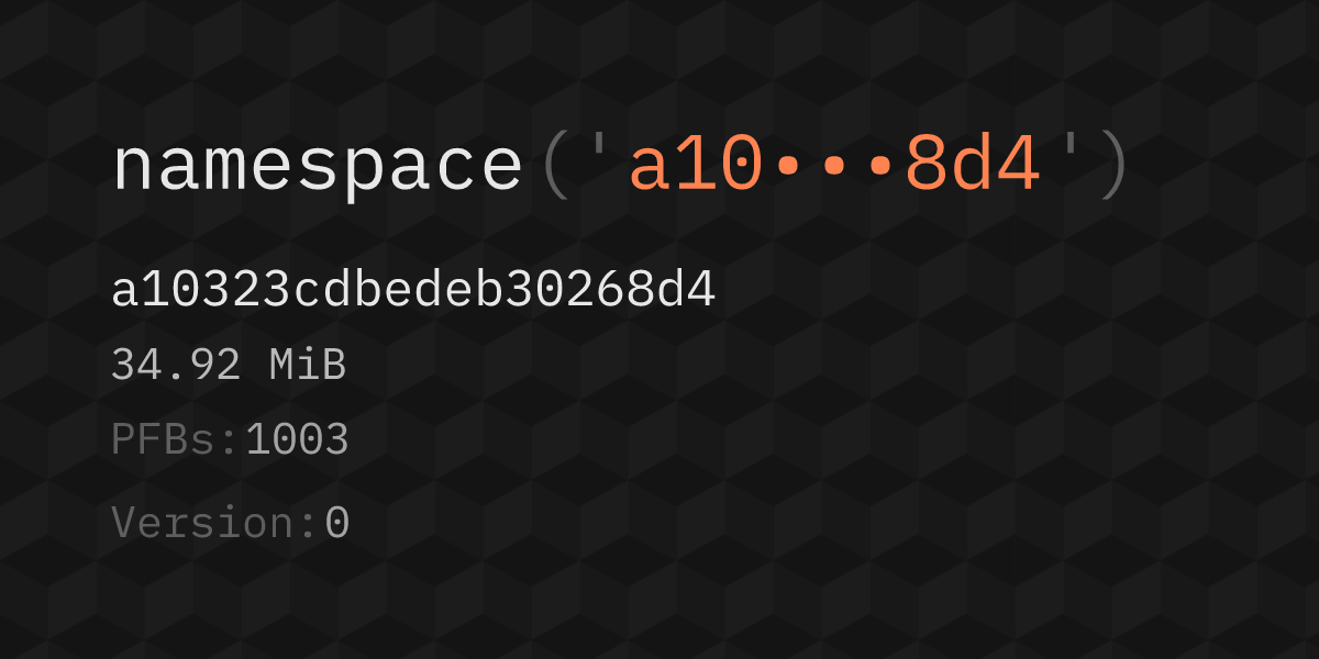 Namespace a10323cdbedeb30268d4 - Celestia Explorer