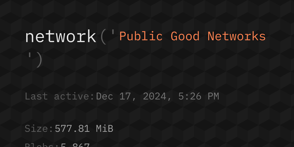 Rollup Public Good Networks - Celenium
