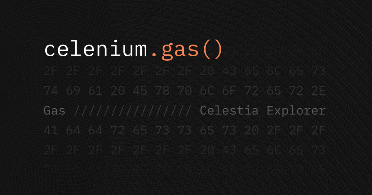 Celestia Gas Tracker - Celenium
